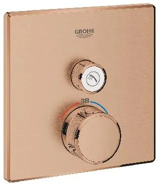 Grohe Grohtherm SmartControl - Termostatická sprchová baterie pod omítku s 1 ventilem, kartáčovaný Warm Sunset 29123DL0