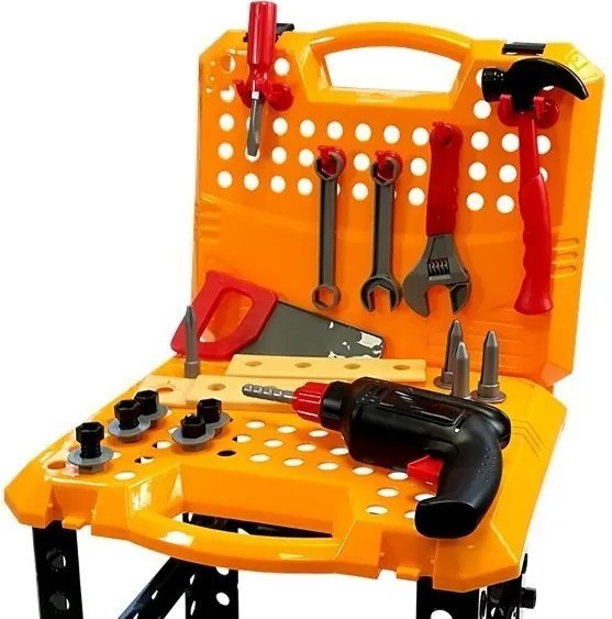 LEAN Toys Velká sada pro kutily, rozkládací v kufříku