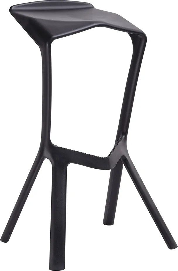 Barová židle MIURA černá polypropylen