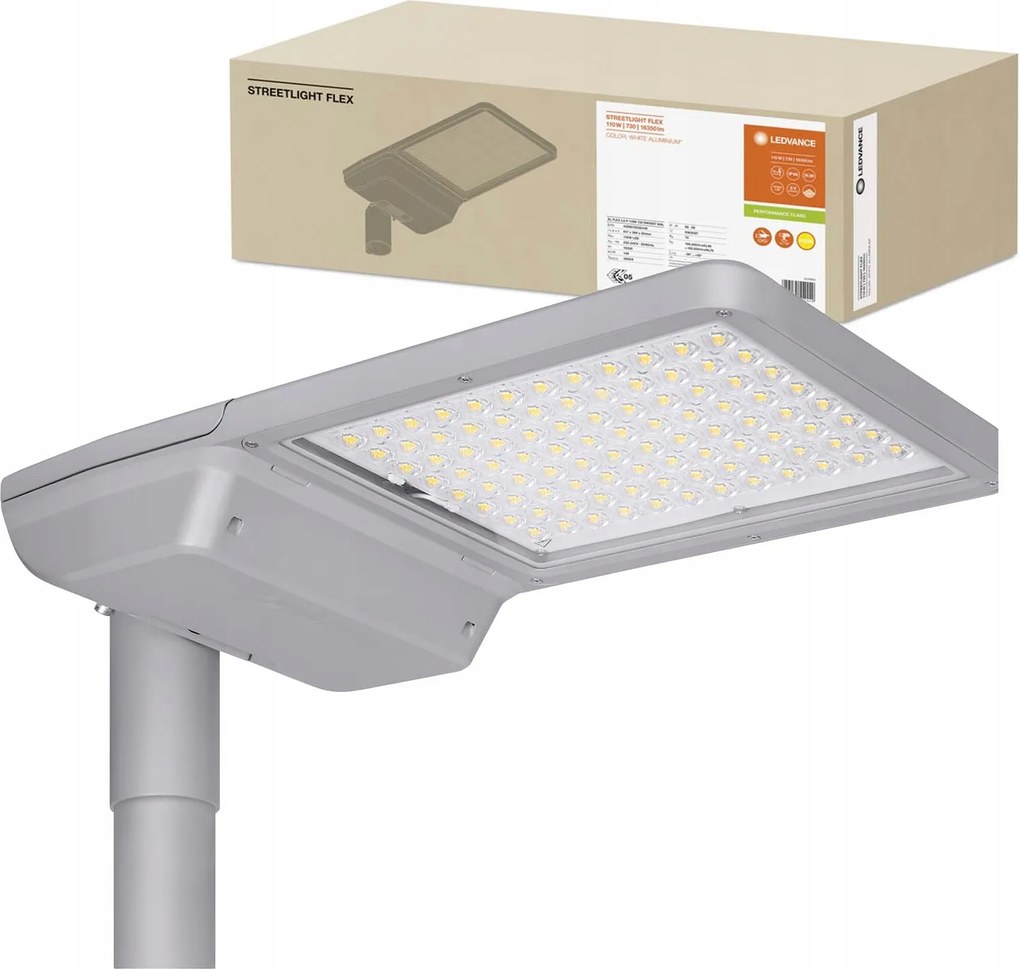 Led pouliční lampa Průmyslová silniční lampa 110W 16350lm 3000K IP66 Bílá
