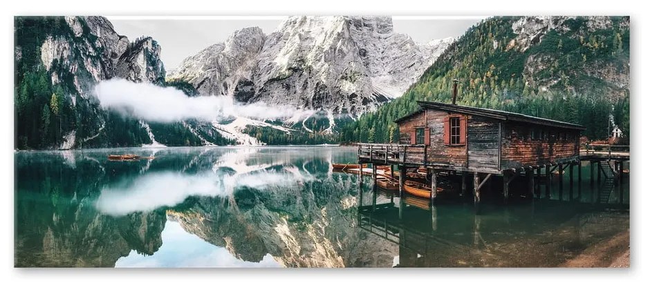 Skleněný obraz Styler Tyrol Lake, 50 x 125 cm