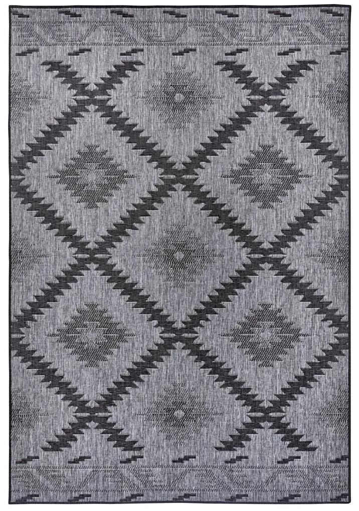 NORTHRUGS - Hanse Home koberce Kusový koberec Twin Supreme 105459 Malibu Night Silver – na ven i na doma - 80x350 cm