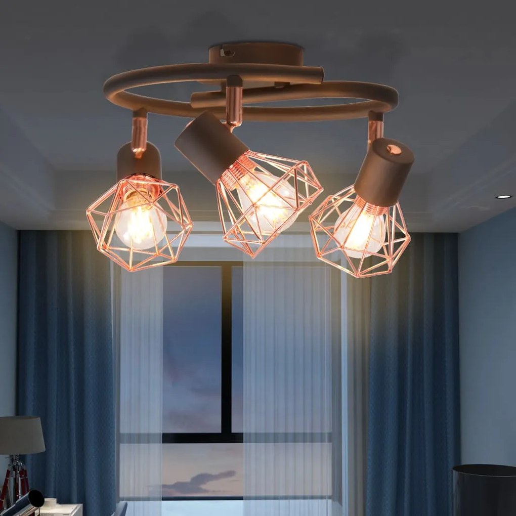 Stropní Světlo Se 3 Led Žárovkami Se Žhavicím Vláknem 12 W