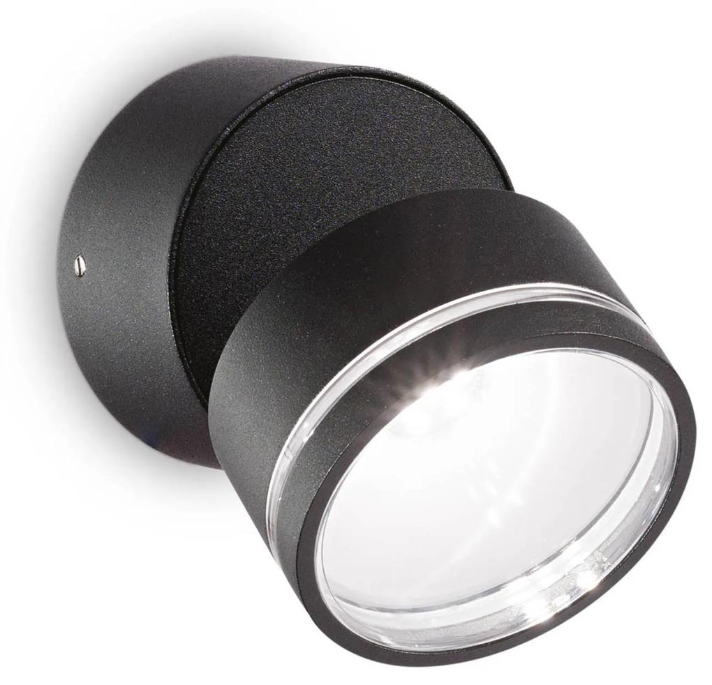 Ideal Lux Omega Round LED nástěnné 4000K černá