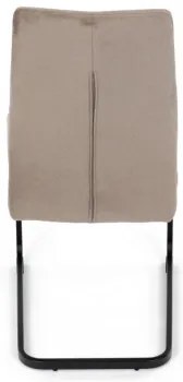 Jídelní židle cappucino látka černé kovové nohy DCL-X7018 CAP2
