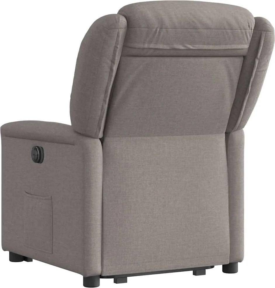Elektrické zvedací polohovací křeslo taupe textil 3303221