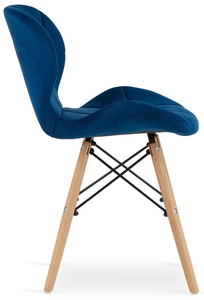 Modrá židle LAGO VELVET