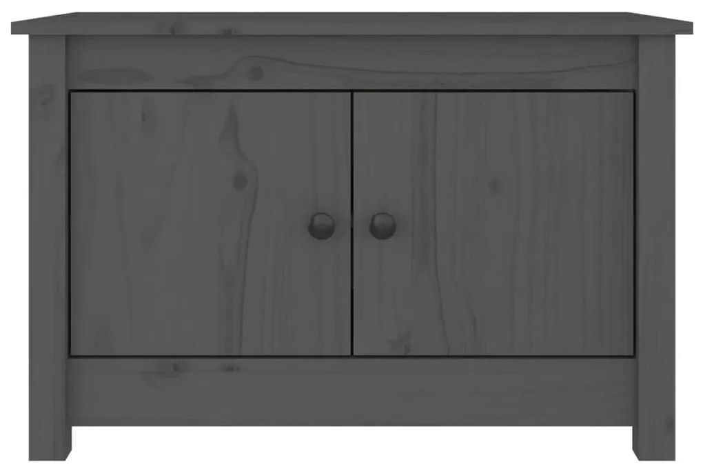 Botník šedý 70 x 38 x 45,5 cm masivní borovice - Default Title