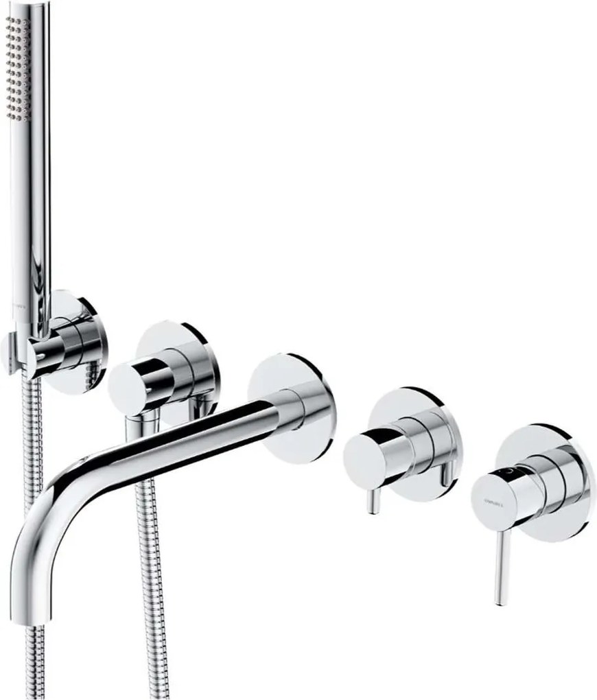 OMNIRES Y - Vanová baterie pod omítku, 5-otvorová instalace, s tělesem, s příslušenstvím, chrom Y1237-1CR