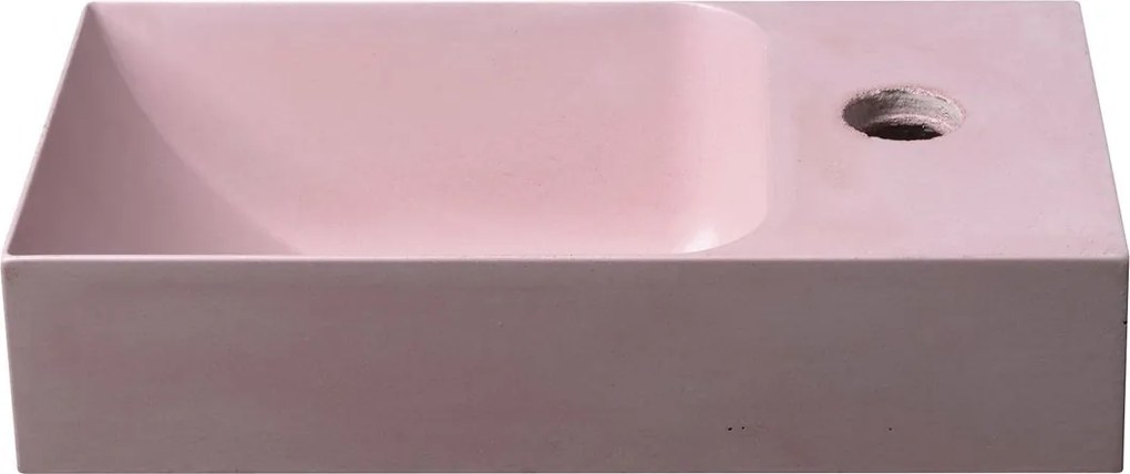 Sapho Piccolino umývátko 30,8 x 10 x 17 cm otvor pro baterii vpravo bez přepadu beton růžová PK30521