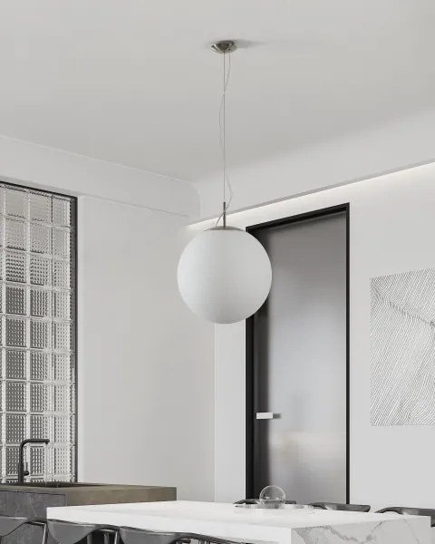 Eglo 63271 - Lustr na lanku PIEDALE 1xE27/60W/230V pr. 43 cm matný chrom
