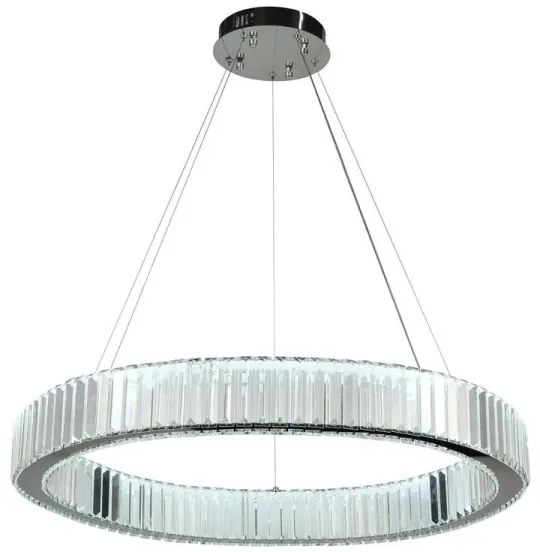 LED Stmívatelný lustr na lanku LED/50W/230V 3000-6500K chrom + dálkové ovládání