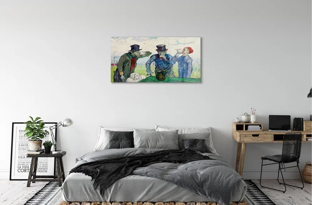 akrylový obraz Umění muži setkání 100x50 cm