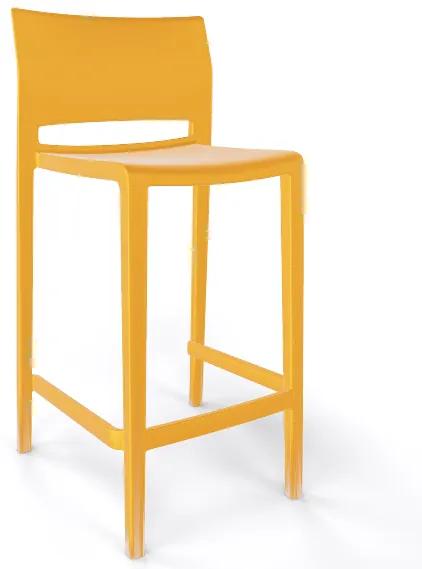 GABER - Barová židle BAKHITA - nízká, hořčičná
