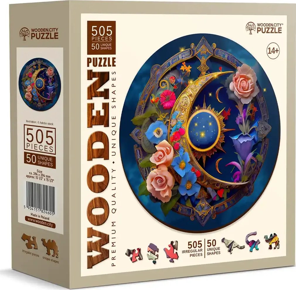 Wooden city dřevěné puzzle květinový měsíc 505 dílků
