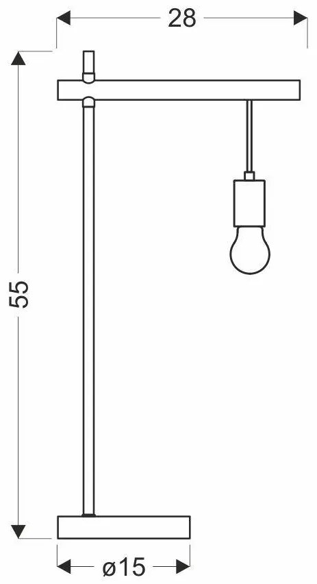 Candellux Stolní lampa Izzy pro žárovku 1x E27