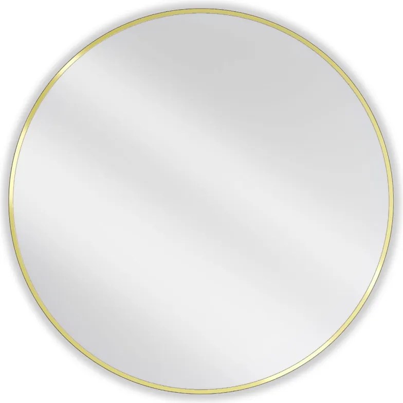 Mexen Loft, kulaté koupelnové zrcadlo 95 cm, barva rámu zlatá lesklá, 9850-095-095-000-50