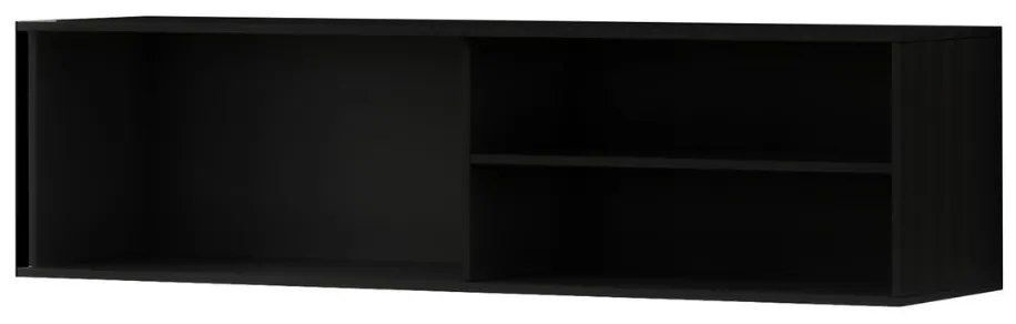 Závěsný TV stolek MEORATI 150x40 cm, černá/dub artisan