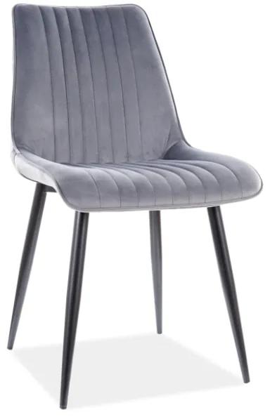 Jídelní židle Kelly (šedá + černá). 1050357