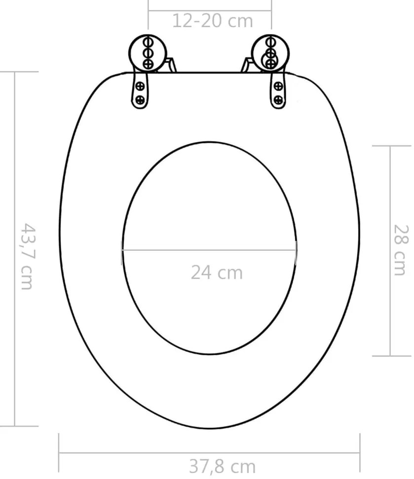 vidaXL Marketos WC sedátko s funkcí pomalého sklápění 2 ks MDF motiv kamínků