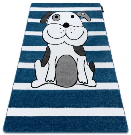Makro Abra Dětský kusový koberec PETIT pes modrý 200 x 290