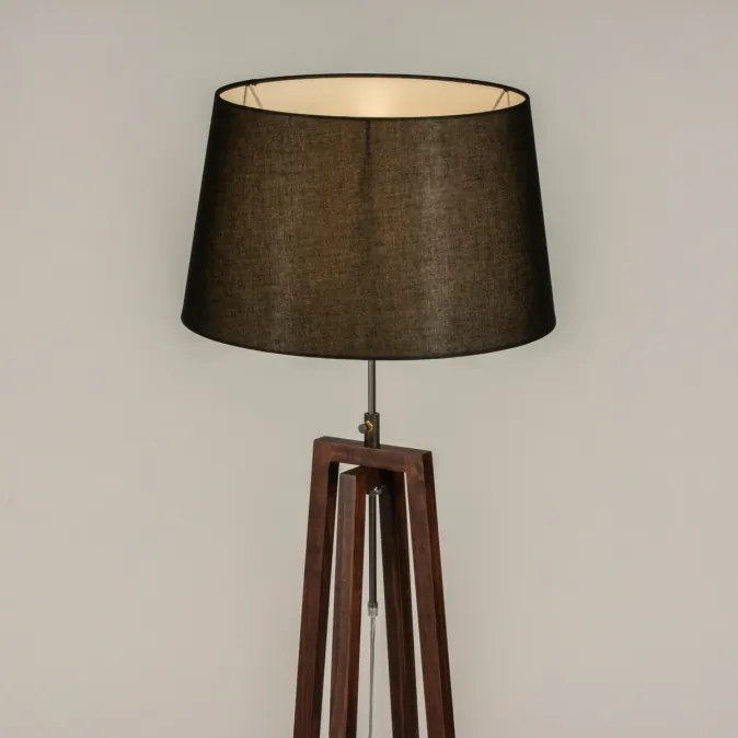 Stojací designová lampa Paola Black and Dark Brown