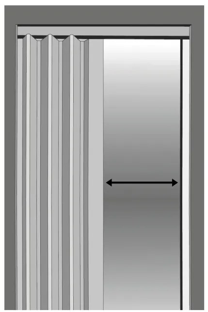 Skládací dveře 004 08 černý dub 90 cm