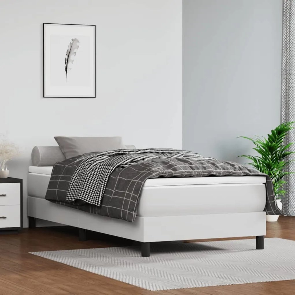 vidaXL Box spring postel s matrací 80 x 200 cm umělá kůže [3144226] Barva: Černá