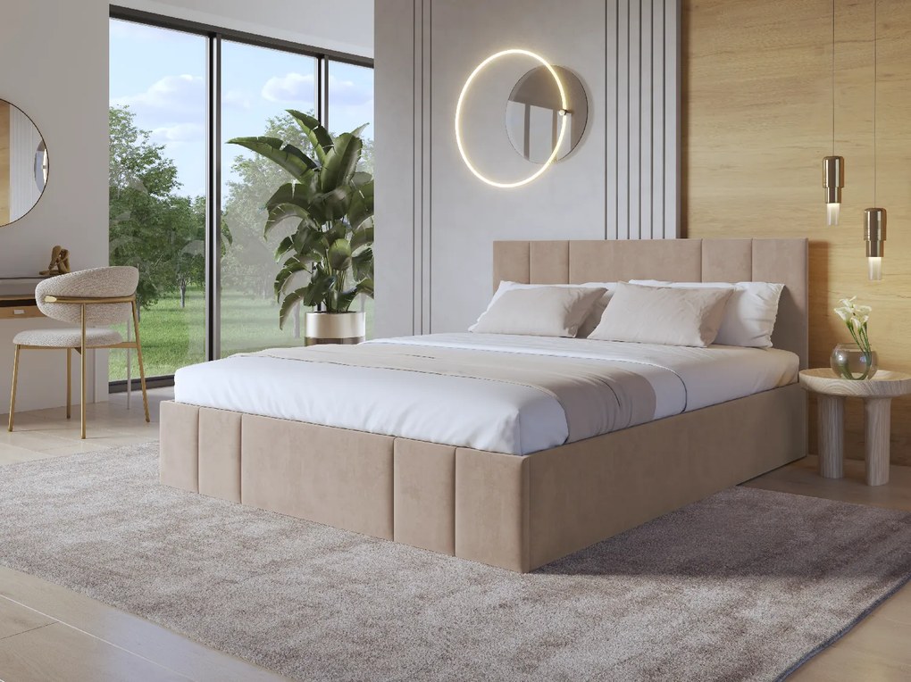 Eka Čalouněná postel SAMANTA - Kronos 120x200 cm Barva látky: Světle modrá (Kronos 31)