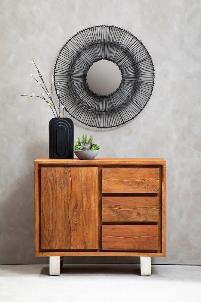 Komoda z masivu akácie v tmavě přírodní barvě 92x82x40 cm Simla – Premier Housewares