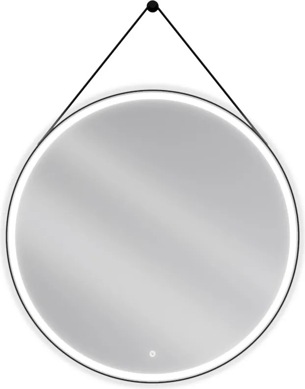 Mexen Reni, LED koupelnové zrcadlo s podsvícením 100x100 cm, 6000K, černý rám, ochrana proti zamlžování, 9812-100-100-611-70