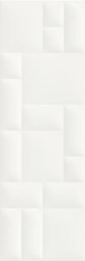 Opoczno Obklad Pillow Game Patchwork White Struktura Rekt. 89x29 - 151151