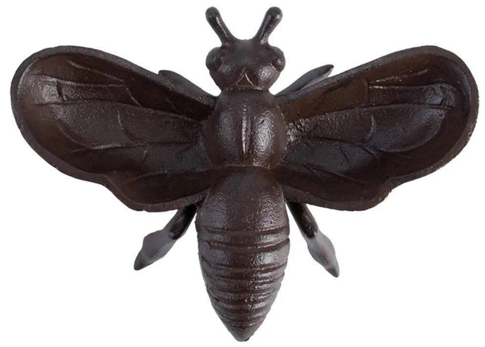 Napajedlo pro ptáky Bee, 6,5x20 cm, litina, hnědá