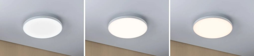 Paulmann 79893 Velora, bílé stropní svítidlo s funkcí White Switch 19W LED 3000/4000/6500K, průměr 40cm