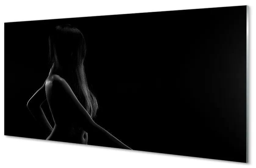 Obraz na skle Žena dlouhé vlasy 140x70 cm
