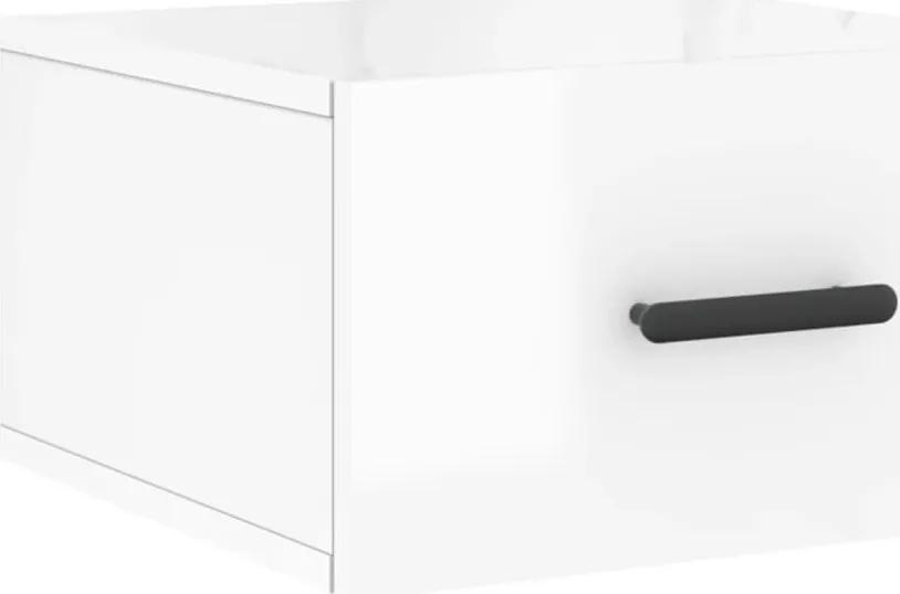 vidaXL Nástěnné noční stolky 2 ks 35 x 35 x 20 cm [829841] Barva: bílá s vysokým leskem