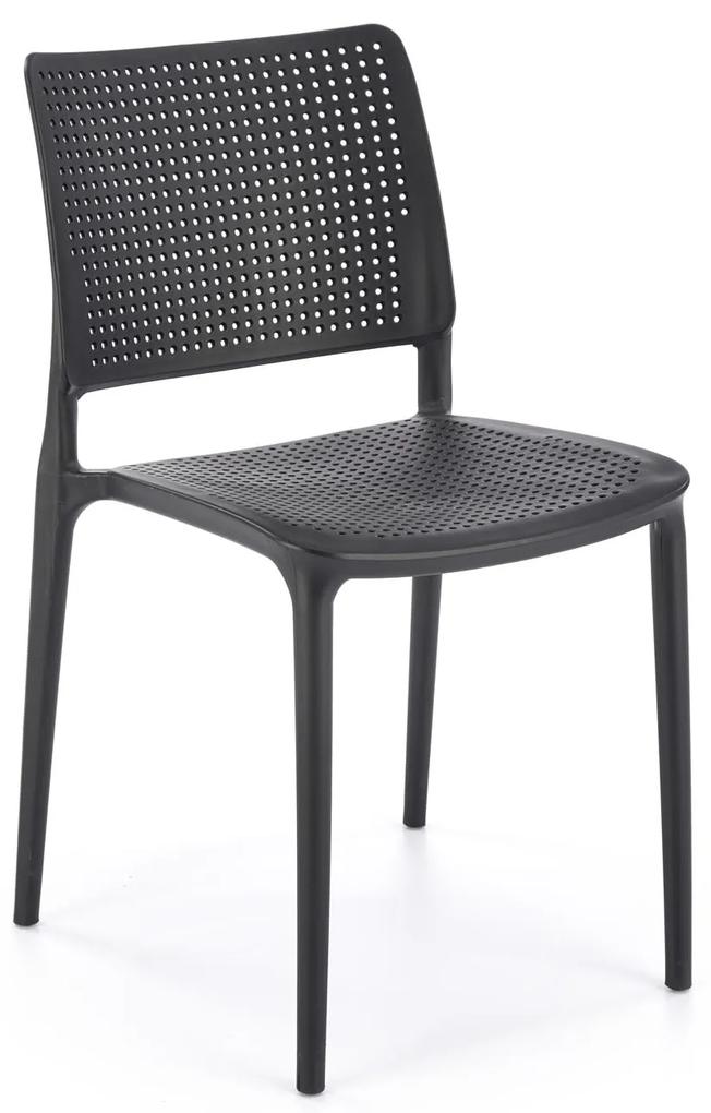 Černá plastová židle K514