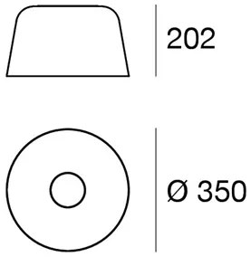 Linea Lihgt CA051DLUMDI Delfi_S, moderní stropní svítidlo, 13W LED 2700K, modrá, průměr 35cm