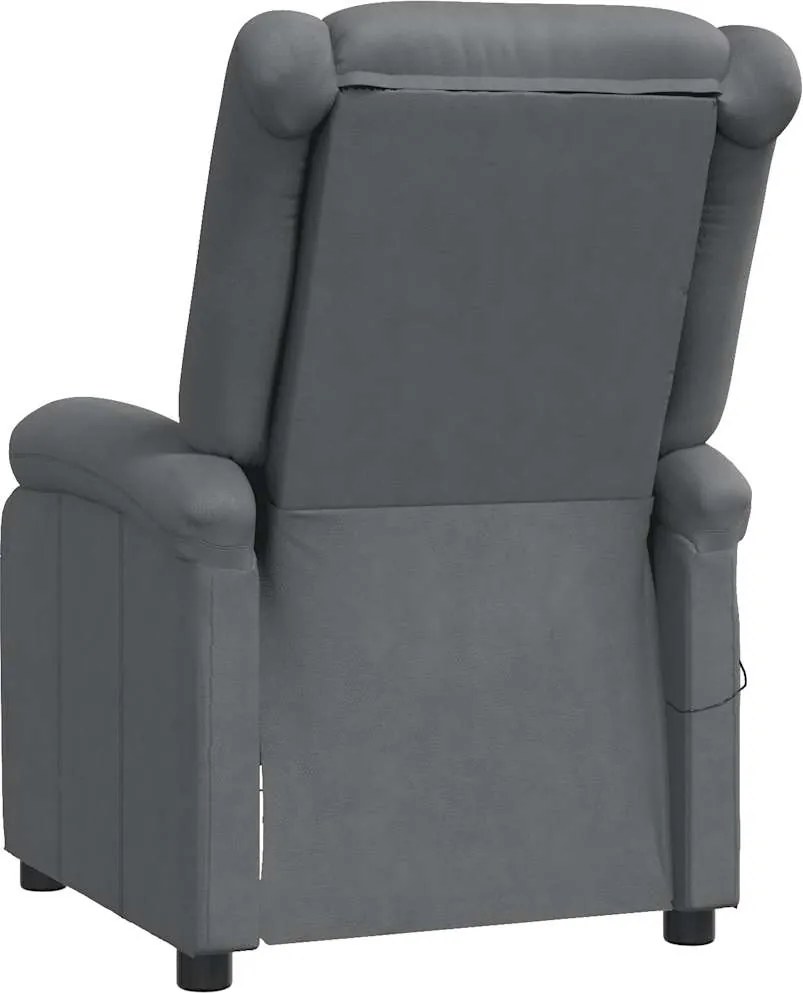 Masážní křeslo šedé umělá kůže 340165