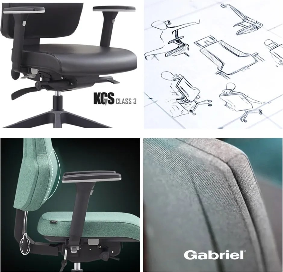 Ergonomická kancelářská židle MOSH Elite F – zelená