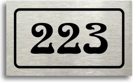 ACCEPT Číslo na dveře - typ 11 (50x30mm) - bílá tabulka - barevný tisk