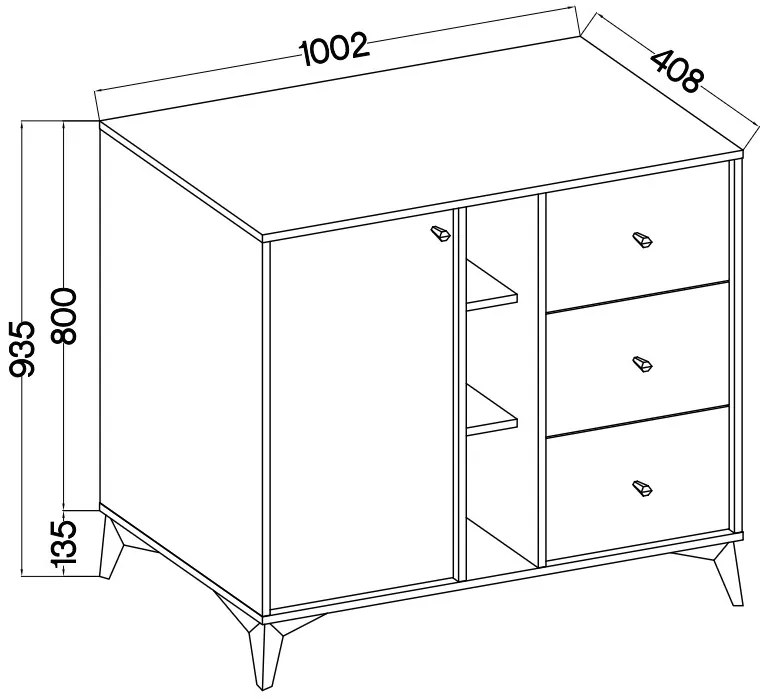 Falco Komoda Tomila 824/1 eukalyptus