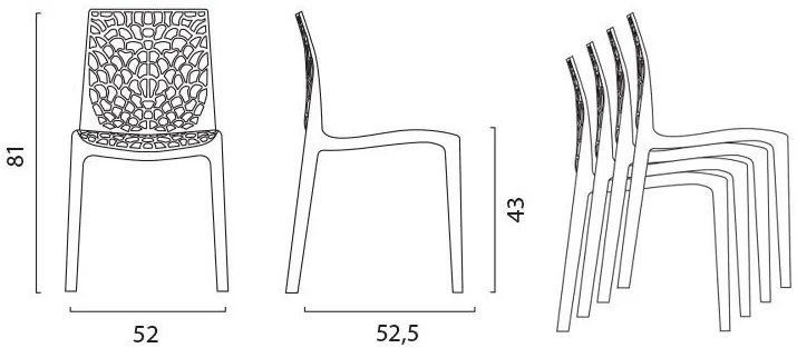 STIMA Plastová židle GRUVYER