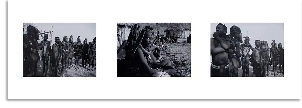 Gario Obraz na plátně Koláž lidé z Afriky Rozměry: 90 x 30 cm
