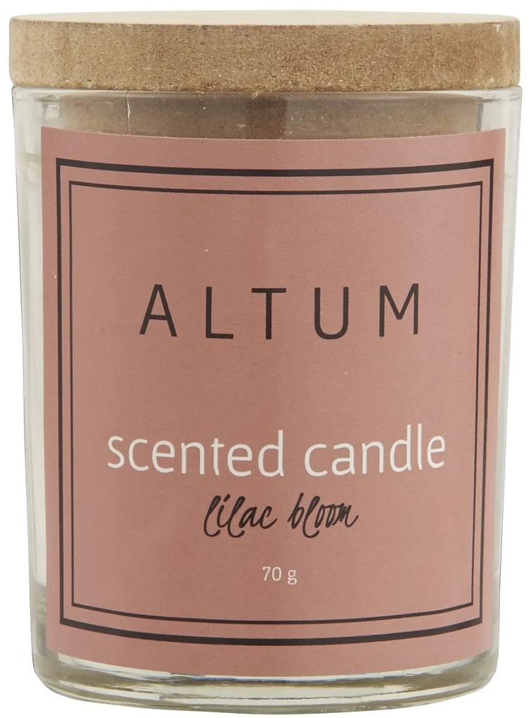 IB LAURSEN Vonná svíčka ALTUM - Lilac Bloom 70g, růžová barva, čirá barva, sklo, dřevo, vosk