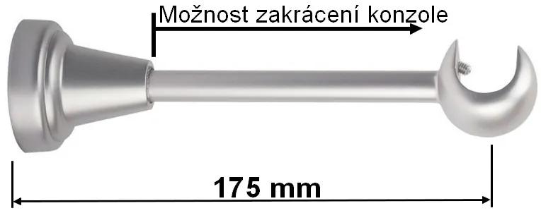 GARNÝŽE-HEBR Garnýž Koule crystal satina jednoduchá 280 cm