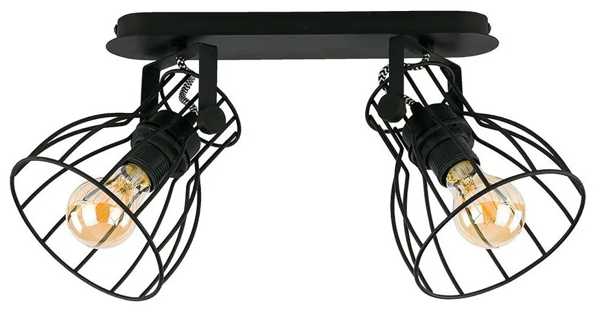 TK Lighting Bodové svítidlo ALANO BLACK 2xE27/60W/230V TK2121