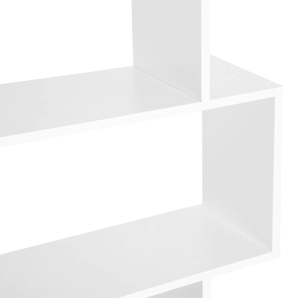 HOMCOM Moderní Knihařská Skříň s 6 Policemi pro Jídelnu, Obývací Pokoj a Kancelář 80x23x192 cm Bílá