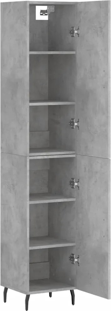 Skříň highboard betonově šedá 34,5x34x180 cm kompozitní dřevo 3198805