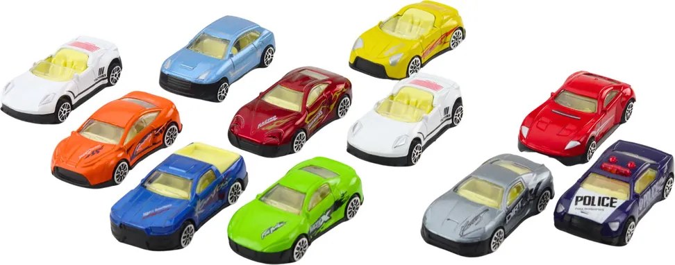 LEAN Toys Sada autíček v tubě, moderní sportovní auta 1:64